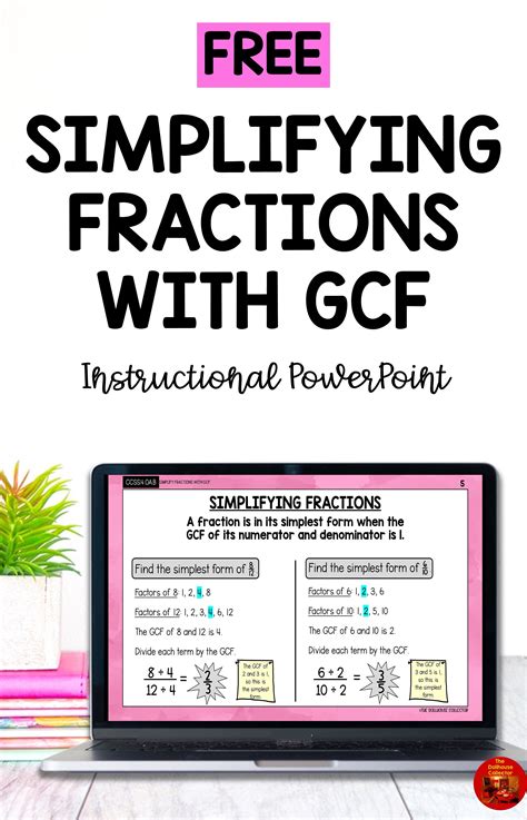Simplifying Fractions With Gcf Instructional Powerpoint Artofit