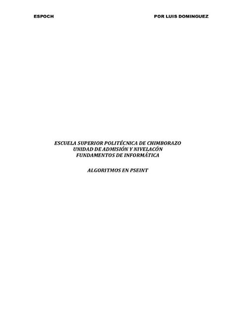 Pdf Ejercicios De Algoritmos Resueltos Compress Pdf