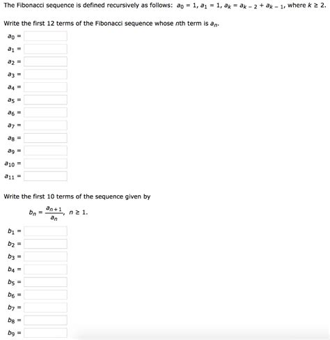 Solved The Fibonacci Sequence Is Defined Recursively As