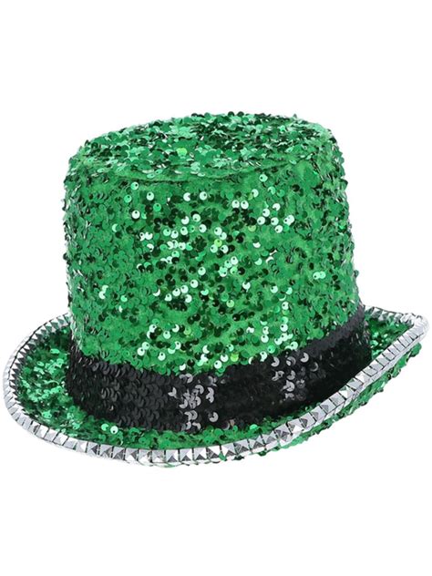 Fever Deluxe Flet And Sequin Top Hat Fancy Dress Costume