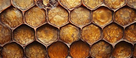 Exploring The Intricate Texture And Structure Of Honeycomb And Its Hexagonal Cells Stock Image