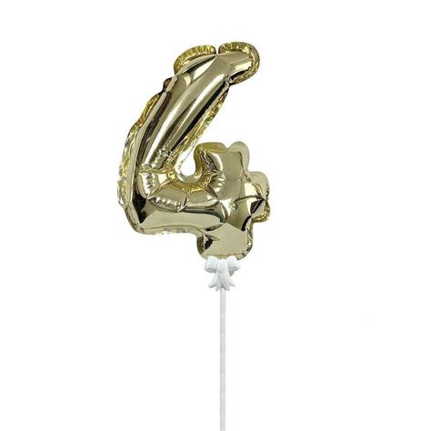 Кулька цифра в торт золото 4 — ціна 99 грн у каталозі Кульки Купити товари для дому та побуту за