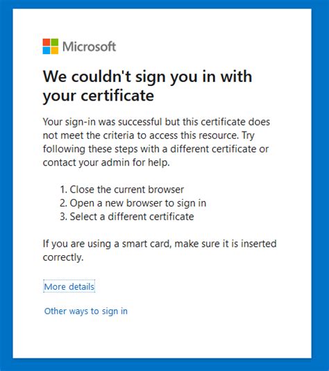 Certificate Based Auth For Pim Problem Microsoft Qanda
