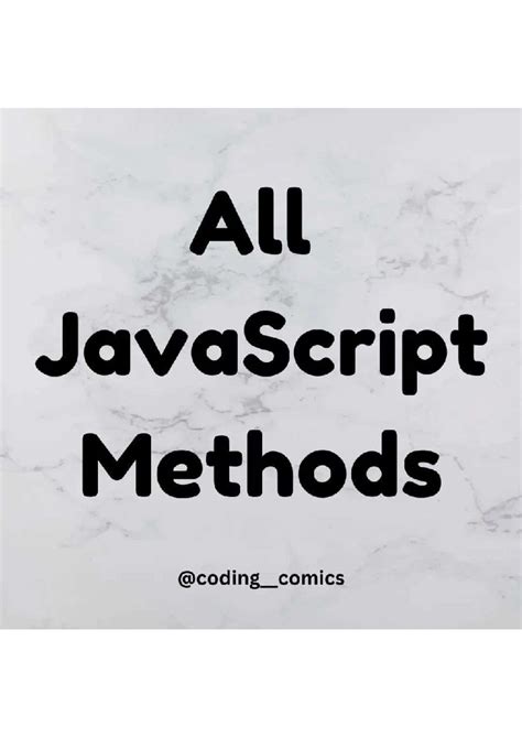Java Script Method Zbsksjna All Javascript Methods Codingcomics