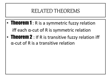 A Presentation On Fuzzy Equivalence Relations Pptx
