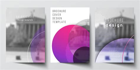 A4 형식 현대 표지 샘플의 벡터 레이아웃 안내 책자 잡지 전단지 책자 연례 보고서에 대 한 서식 파일을 디자인 합니다 다채로운 원과 둥근 형태와 창조적인 현대 밝은 배경