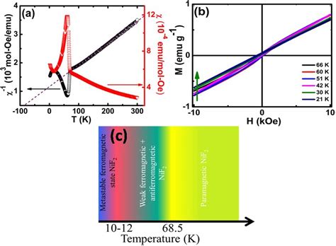 A Temperature Dependent Magnetic Susceptibility Red Curve And