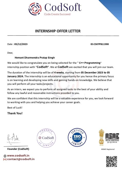 hemant singh on linkedin c codsoft internship