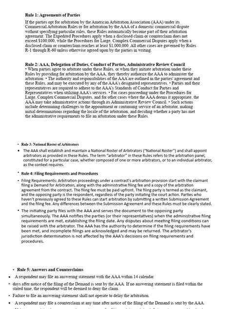 Aaa Arbitration Rules Overview Pdf Arbitration Arbitral Tribunal