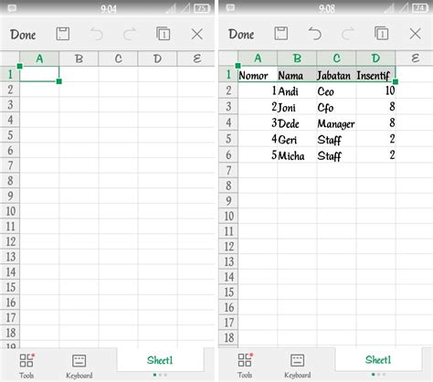 Cara Membuat Dokumen Excel Di Smartphone Android