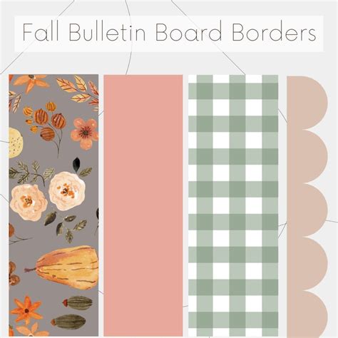 Fall Bulletin Board Borders Fall Classroom Decor Autumn Etsy