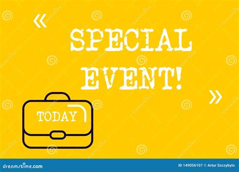 Word Writing Text Special Event Business Concept For Activity Or