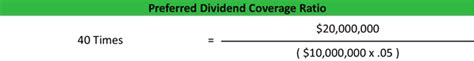 Preferred Dividend Coverage Ratio Formula Example Calculation