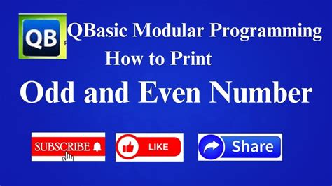Qbasic Program To Print Input Number Is Odd And Even Using Sub End