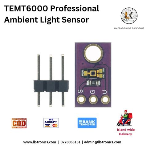 Ambient Light Sensor Temt6000 Lk Tronics