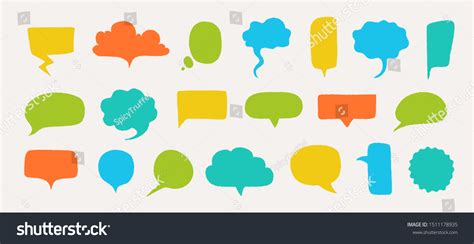 Hand Drawn Speech Bubbles Doodle Text Stock Vector Royalty Free Shutterstock