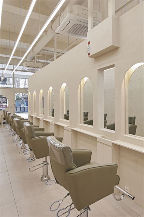 No2921 예뜰리에 베이지톤 깔끔하고 모던한 디자인의 30평 미용실 인테리어 디자인 미용실 인테리어 인테리어 미용실