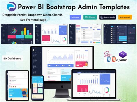 LTR Dark Premium Bootstrap Dashboard By Power BI Admin Panel