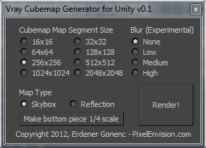 MAXScript Vray Cubemap Generator For Unity Unity Engine Unity Discussions