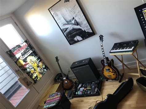 Two Guitars One Pedal Board One Amp One Synth And No Drink Cause This Stuff Is Too Damn