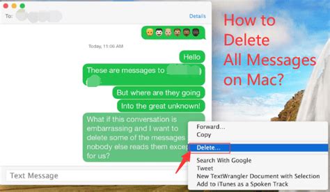 how to delete messages on mac but not on iphone