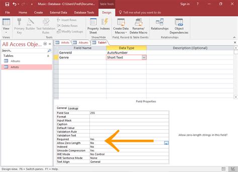 Access Create A Table In Design View