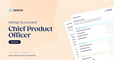 Chief Product Officer Hiring Scorecard By Wisnio
