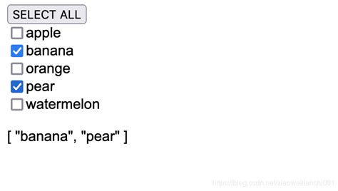Vuejs全选与反选示例 Csdn博客