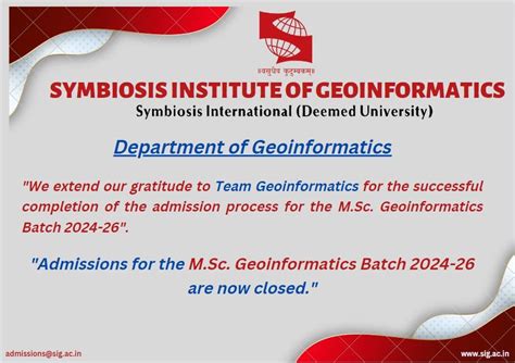 Sig Pune On Linkedin Symbiosis Sig Siu Geoinformatics Gis