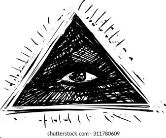 All Seeing Eye Vector Illustration Stock Vector Royalty Free