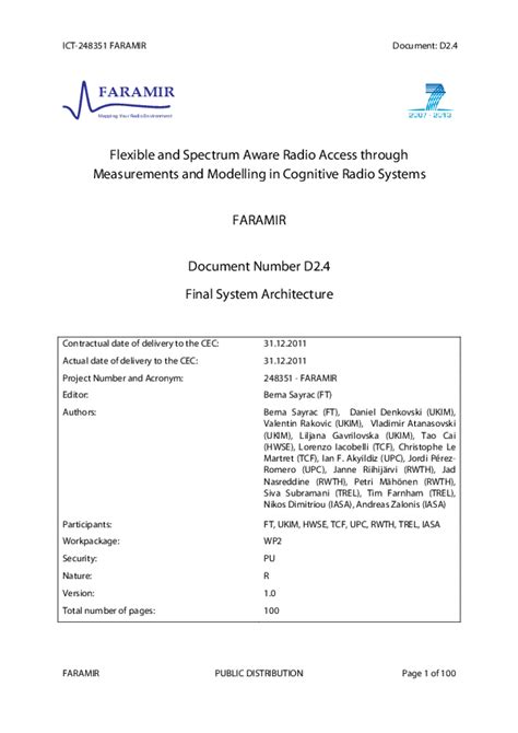 Pdf Flexible And Spectrum Aware Radio Access Through Measurements And Modelling In Cognitive