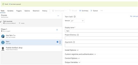 Azure How To Get The Outbuild Build Directory In Vsts After A Yarn Build Stack Overflow
