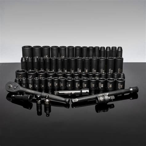 Neiko 65 Piece Standard Sae And Metric 1 2 In Drive Set 6 Point Impact Socket Set 02448a At