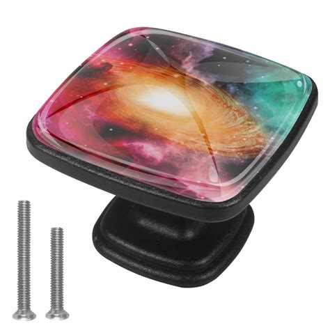 4 Pcs Cabinet Handle Drawer Pulls Galaxy Knobs With Screws Square Furniture Office Cabinet Knob