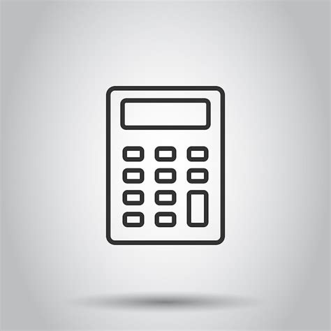 Premium Vector Calculator Icon In Flat Style Calculate Vector
