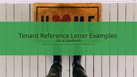 Tenant Reference Letter Examples For Landlord Write Thank You Notes