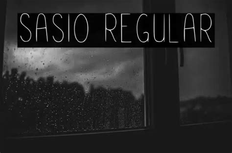 Sasio Regular Font Free Download Ttf Otf