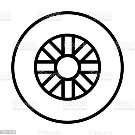 자동차 부품 컬렉션의 자동차 타이어 아이콘 흰색 배경에 격리 된 얇은 선형 자동차 타이어 자동차 수리 윤곽 선개 아이콘 라인 벡터 자동차 타이어 사인 웹 및 모바일 기호 0