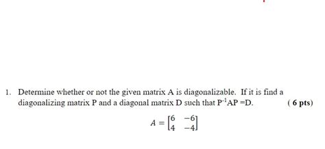 Solved 6 Pts 1 Determine Whether Or Not The Given