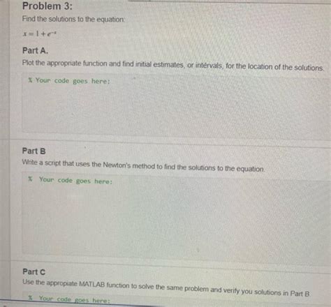 Solved Problem 3 Find The Solutions To The Equation