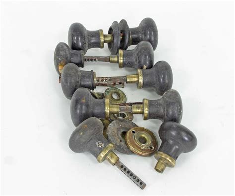 Lot 261 Five Edwardian Turned Wood Door Knobs Bars