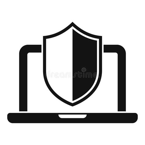 laptop ssl certificate icon simple vector safe data stock vector