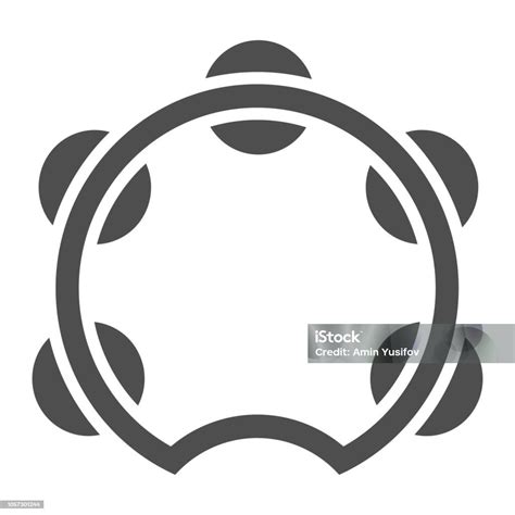 탬 버린 모양 아이콘 음악 및 악기 드럼 서명 벡터 그래픽 백색 배경에 단단한 패턴 10에 대한 스톡 벡터 아트 및 기타 이미지 Istock