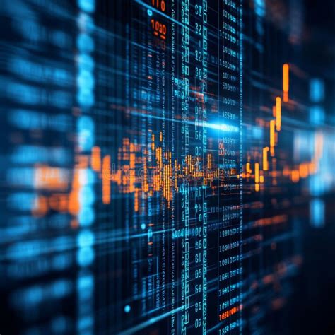 Abstract Digital Data Analytics Interface Visualization Of Financial Growth Trends And Metrics