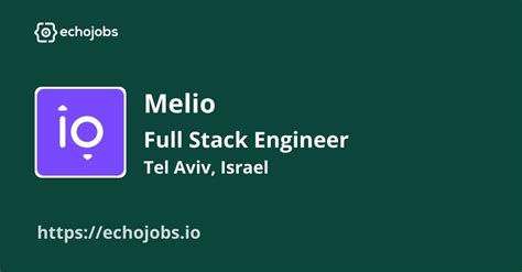 melio is hiring full stack engineer tel aviv israel [react angular