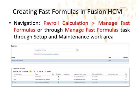Fast Formula In Oracle Cloud Hcmpptx