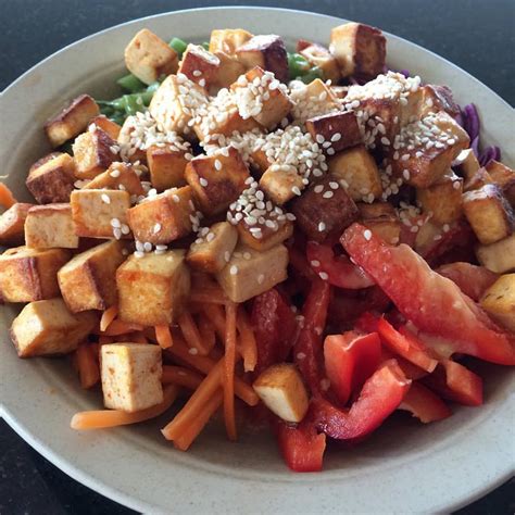 Spicy Tofu Bowl With Maple Miso Dressing Super You