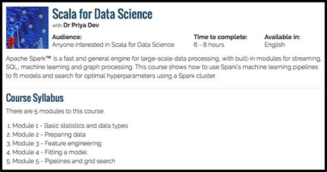 Free Online Course Scala For Data Science