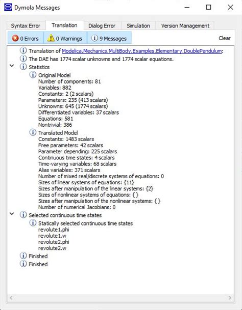 Preserving The Dymola Translation Log Claytex