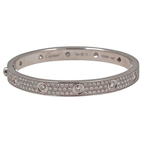 Cartier White Gold And Diamond Love Bracelet At 1stdibs